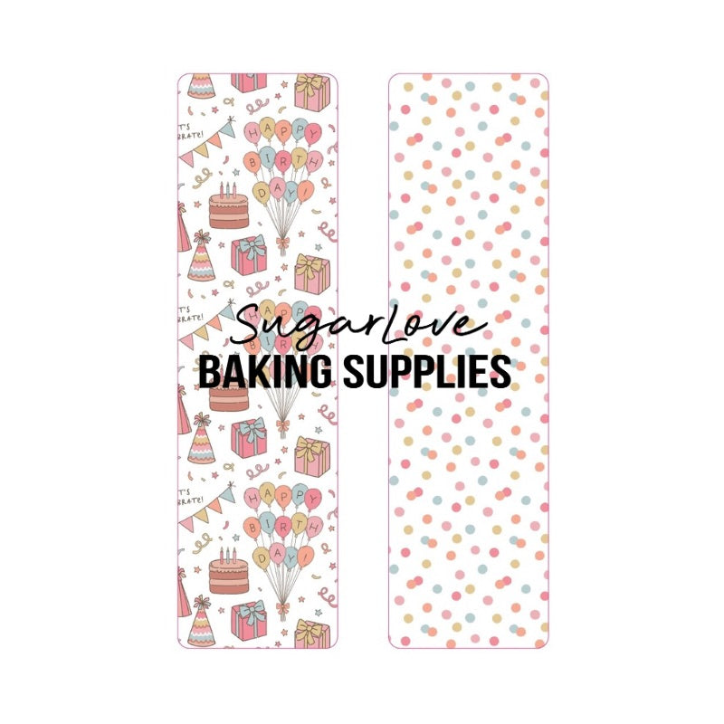 Happy Birthday - Tall Greaseproof Backers COMING SOON – Sugar Love Designs