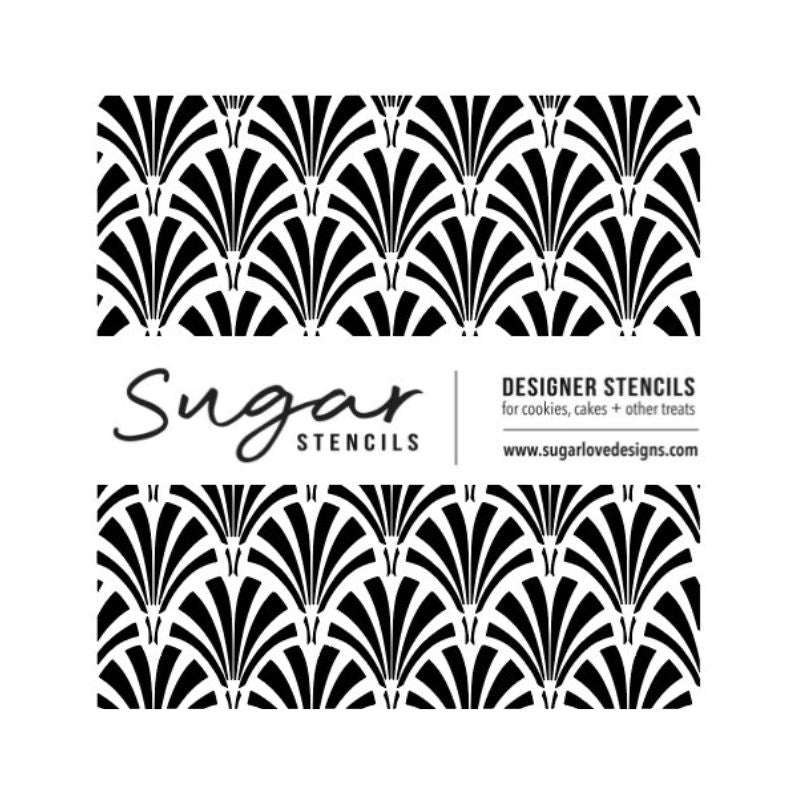 Deco Fans Background - Sugar Stencil – Sugar Love Designs