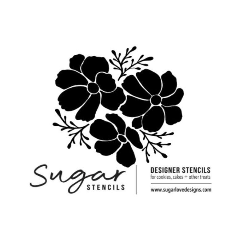 Floral Tile Background - Sugar Stencil – Sugar Love Designs