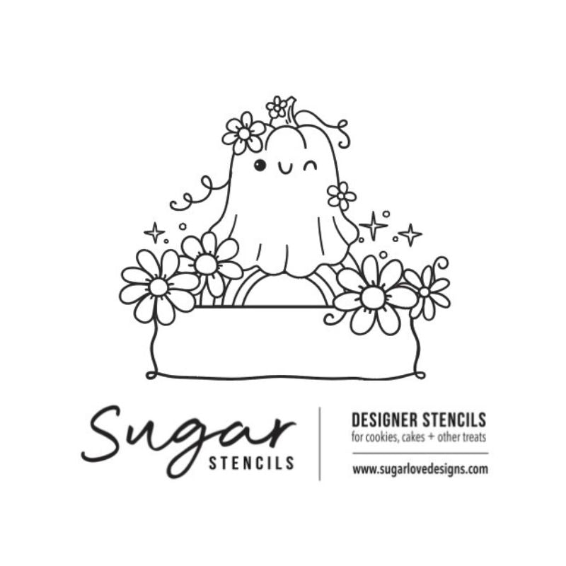 Floral Ghost - Sugar Stencils – Sugar Love Designs