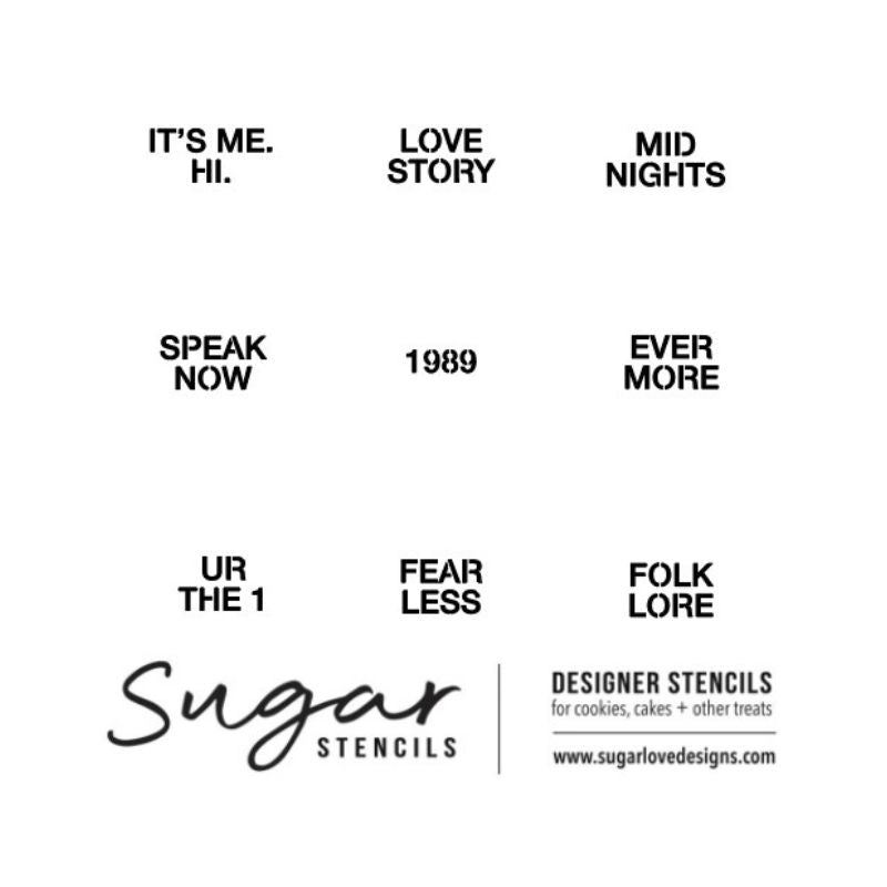 Swift Conversation Hearts - Sugar Stencil – Sugar Love Designs