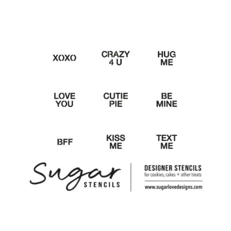 #2 Conversation Hearts - Sugar Stencil – Sugar Love Designs