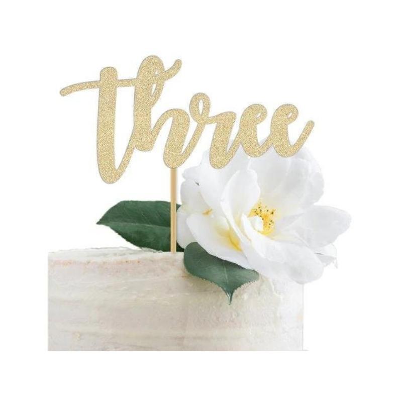 Three Cake Topper – Sugar Love Designs